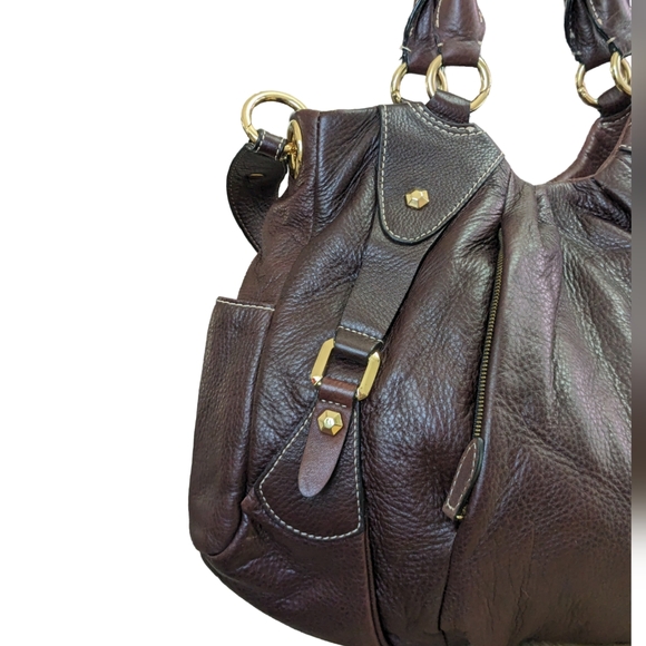 orYANY | Bags | Oryany Gwen Chocolate Brown Distressed Leather Multiple ...